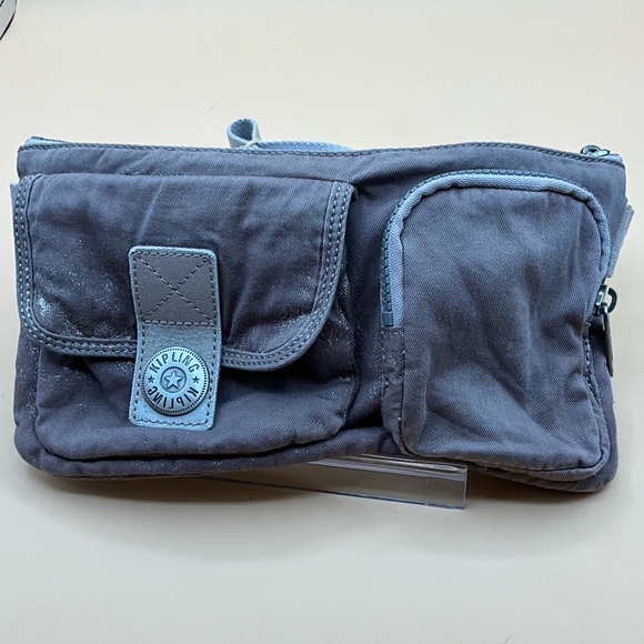 Kipling | Bags | A Very Rare Sparkling Gray Silver Kipling Fanny Pack ...